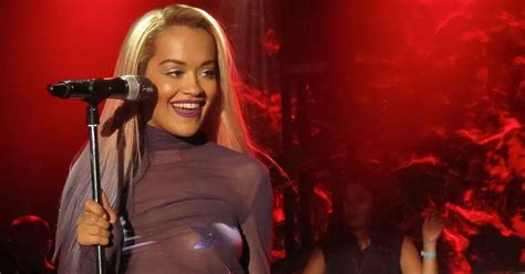 Rita Ora Goes Braless In Racy Outfit As She Stuns On Stage For Los Angeles Show Daily Record