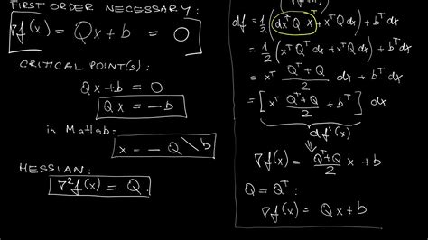 l1 3 unconstrained optimization of quadratic functions youtube
