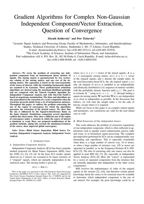 pdf gradient algorithms for complex non gaussian independent component vector extraction