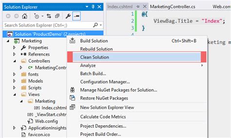 error renaming asp mvc project stack overflow