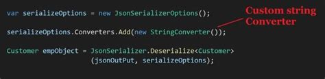 Create Custom Converters For JSON Serialization In NET With Example