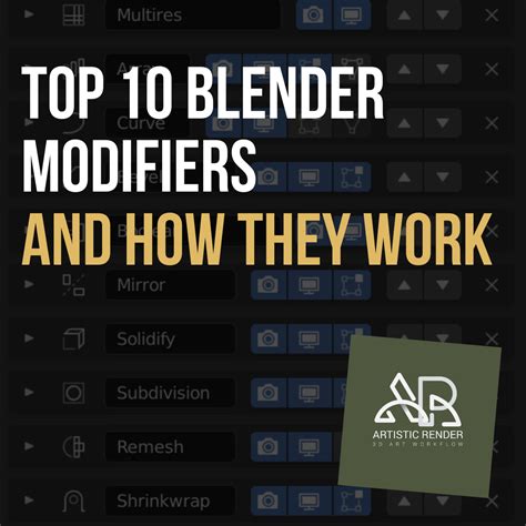 Top 10 Blender Modifiers And How They Work Artisticrender