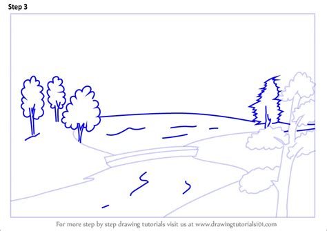 Learn How To Draw An Easy Landscape Landscapes Step By Step Drawing