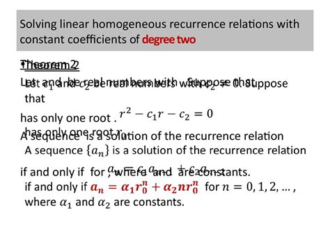 solving linear recurrence relations презентация онлайн