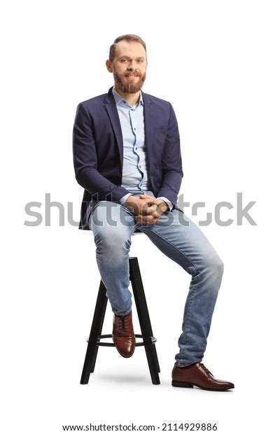 Man Sitting On Stool Isolated 3 665 Images Photos Et Images