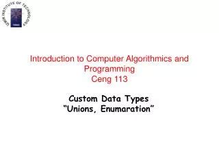PPT CSE 113 Introduction To Computer Programming PowerPoint