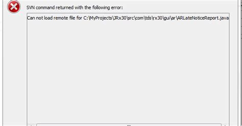 Java Solutions NetBeans SVN Command Returned With The Following Error