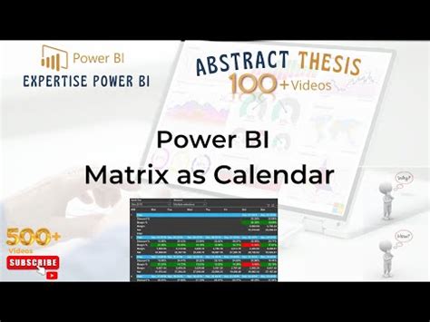 SIMPLE CALENDAR Using DEFAULT MATRIX Visual In Power BI Beginners