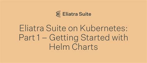 Eliatra Suite On Kubernetes Part 1 Getting Started With Helm Charts