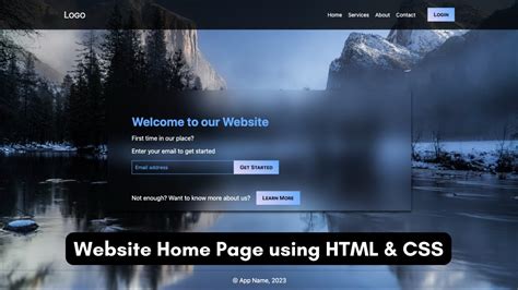 How To Create A Website Home Page In HTML CSS YouTube