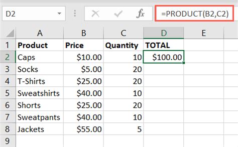 How To Multiply Columns In Microsoft Excel