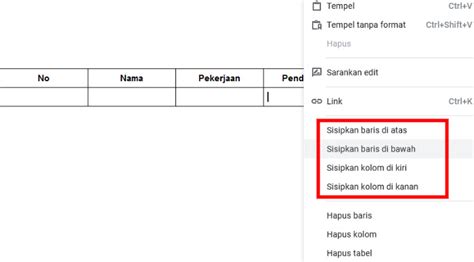 Cara Membuat Tabel Di Google Docs IMAGESEE