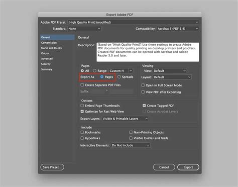 how to export a file in single pages thomas group printing how to export pdf in a range of
