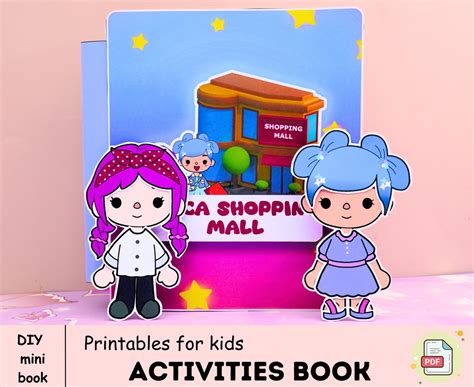 Toca Boca Shopping Mall Printable DIY Toca Boca Paper Doll House Paper