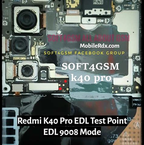 Redmi K40 Pro EDL Test Point For Flashing FRP User Lock Remove