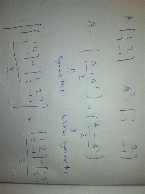if a and b are skew symmetric matrices of same order then
