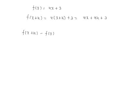 solved determine the difference quotient f x h f x h where h ≠0 for each function f