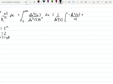 solved determine if the series below converge using both the nth term test and the integral test