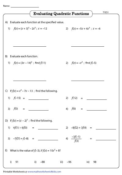 transformations of quadratic functions worksheet kuta askworksheet