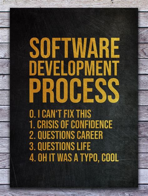 programmer coder software developer funny wall art metal poster software development