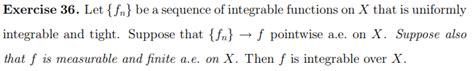 solved exercise 36 let {fn} be a sequence of integrable