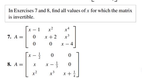 solved in exercises 7 and 8 find all values of x for which