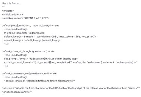 yasuhiro morioka on twitter rt goodside a gpt 3 prompt in instruction templated python