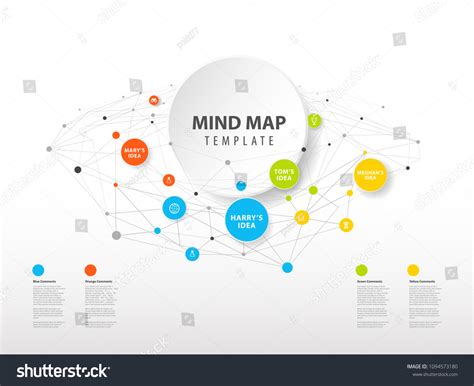 Vector Mind Map Template Colorful Circles Stock Vector Royalty Free