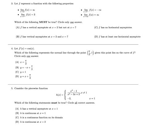 solved 3 let f represent a function with the following