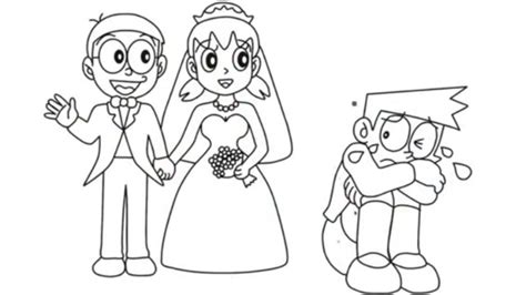 Nobita Shizuka Drawing Nobita And Shizuka Marriage Doraemon Cartoon