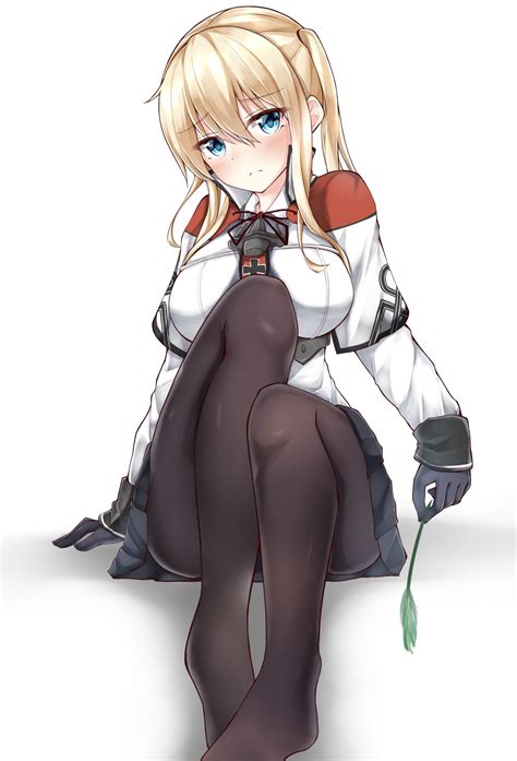 Wallpaper Illustration Blonde Long Hair Anime Girls Stockings Cartoon Kantai Collection