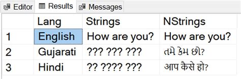 sql server storing a non english string in table unicode strings sql authority with pinal dave