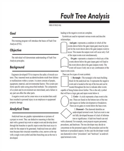 Fault Tree Analysis 11 Examples Format Pdf