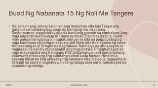 NOLI ME TANGERE KABANATA ANG MGA SAKRISTAN 15 Pptx