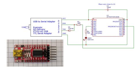platformio programming an attiny1616 processor via updi with a serial programmer