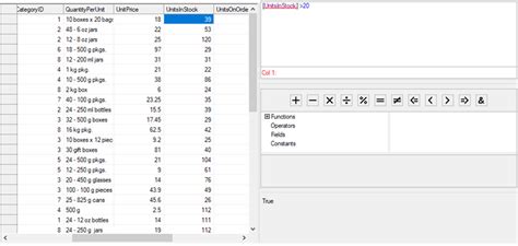 integration with flexgrid expression editor for winforms componentone