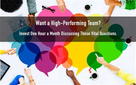 How To Build A High Performing Team Ten Vital Conversations