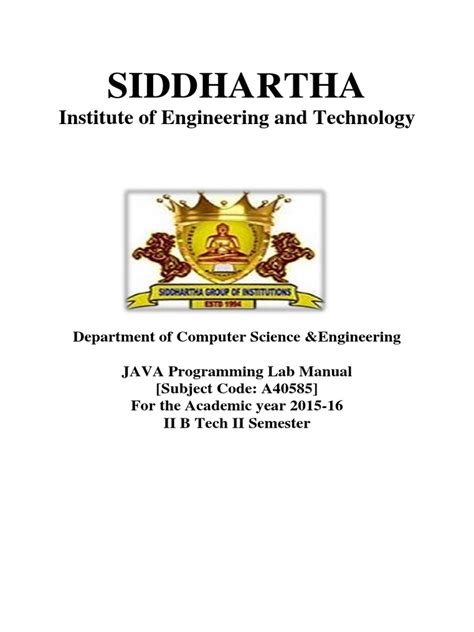 2 1 java lab manual pdf computing computer programming