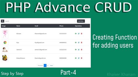 Php Advance Crud Creating Function For Adding User And Avoiding Sql