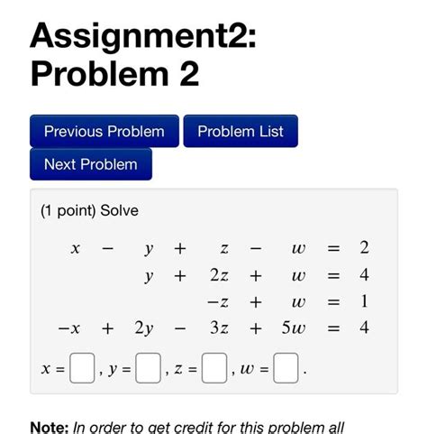 solved assignment2 problem 2 problem list previous problem