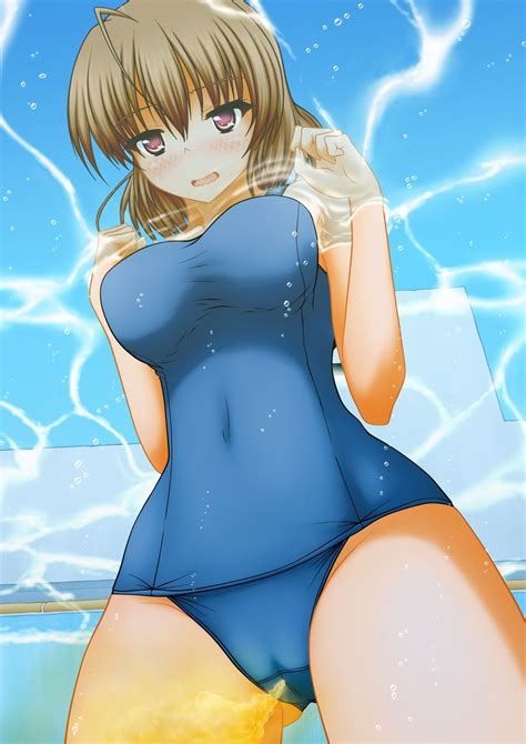 Rule 34 Blush Large Breasts One Piece Swimsuit Peeing Peeing In Swimsuit Peeing Self Peeing