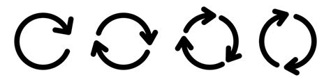 Circular Arrows Rotation Symbol Refresh Icons Set Loading Arrows In