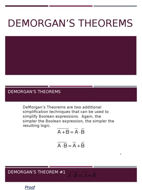 demorgan s theorems pdf boolean algebra teaching mathematics