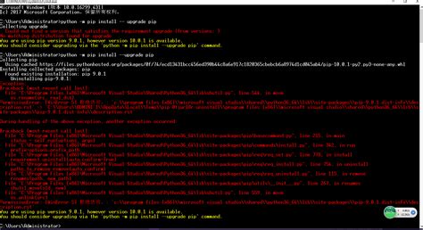 python——vs2017安装python库时 提示pip指令问题。 vs2017 无法运行pip install csdn博客