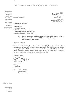 Fillable Online Psc Ky 20130131 Big Rivers DSM Report Pdf Kentucky