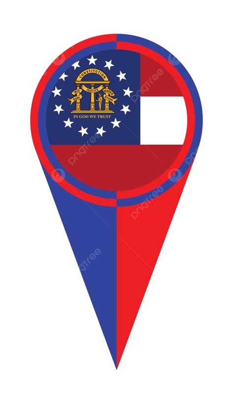 georgia map pointer location flag nobody location isolated vector nobody location isolated