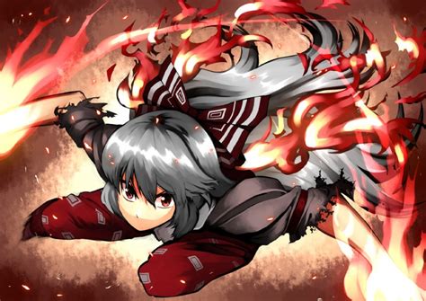 Fujiwara No Mokou Touhou Drawn By B Ginga Danbooru