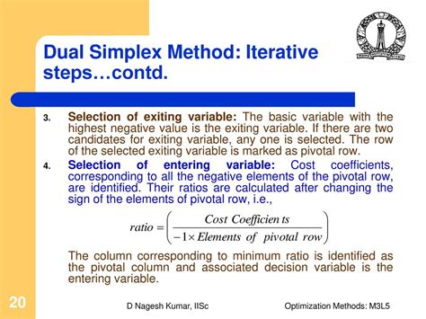 linear programming revised simplex method duality of lp problems and sensitivity analysis d
