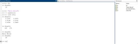 how to clear the command window in matlab