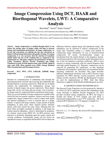 pdf image compression using dct haar and biorthogonal wavelet lwt a comparative analysis